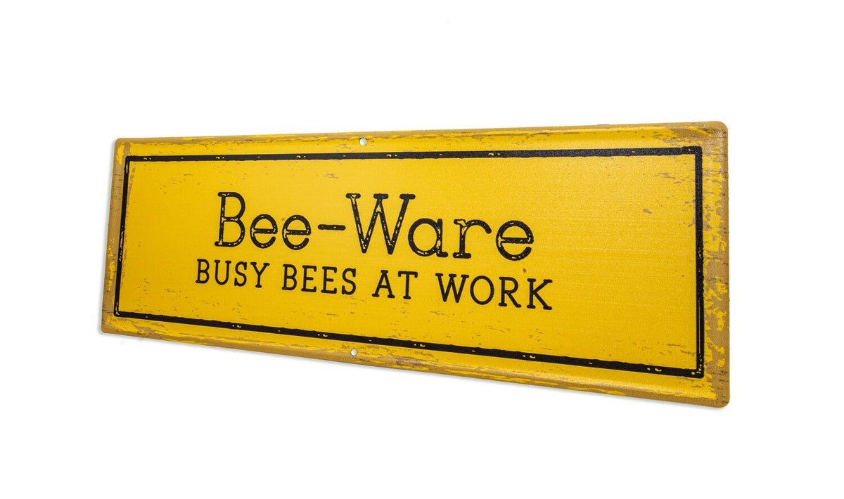 Bee Signs - 'Bee-Ware BUSY BEES AT WORK' – Jarrah Media